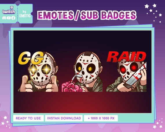 Jason Voorhees Twitch Emotes DBD Emote Horror Emote - Etsy UK