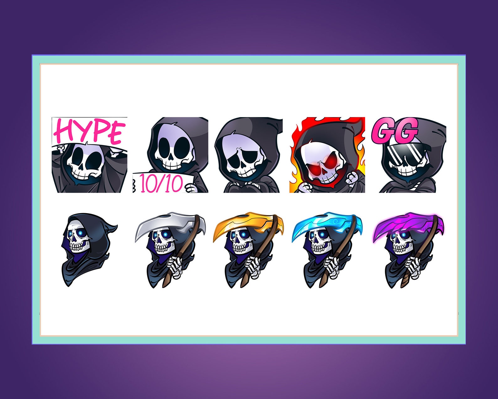 Twitch Emote Pack : Grim Reaper 5 Emotes and 5 Sub Badges | Grim Reaper ...