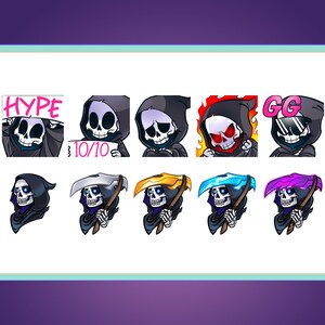 Twitch Emote Pack : Grim Reaper 5 Emotes and 5 Sub Badges | Grim Reaper ...