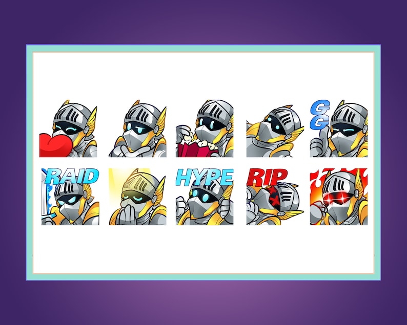 Knight Twitch Emotes | Twitch | Youtube | Discord | Gaming | Streamer ...