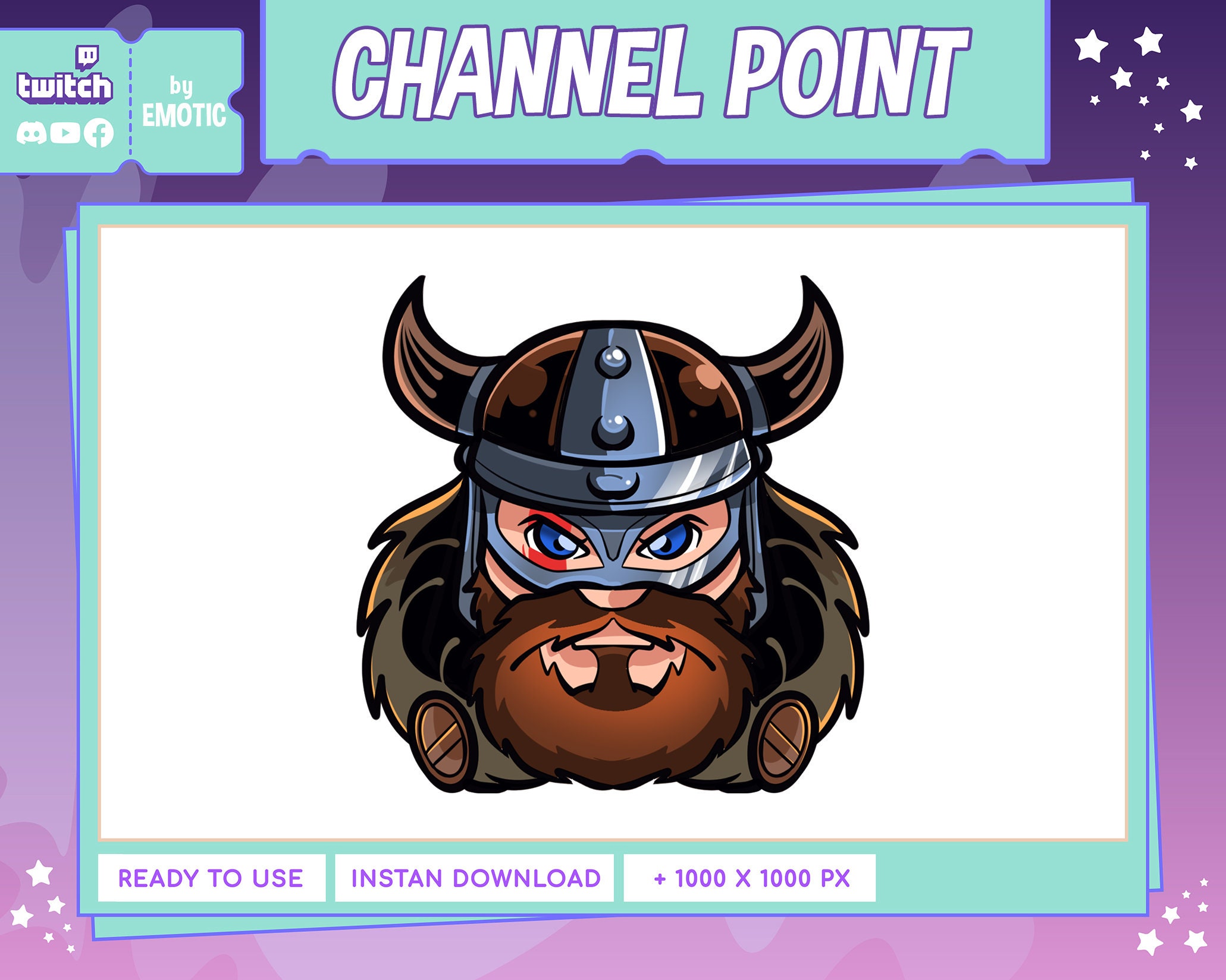 Twitch Channel Point or Emote : Viking | Twitch Emote Design | Discord ...