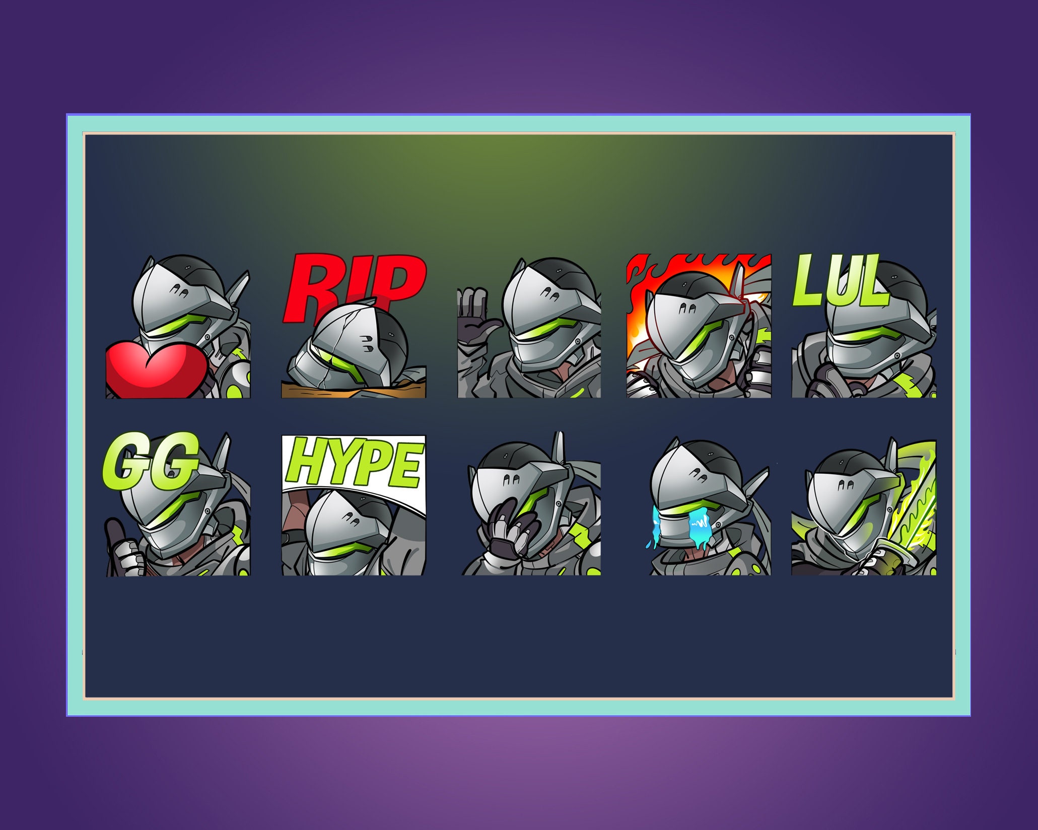 Twitch Emotes Genji | Overwatch 2 Emotes | Overwatch Twitch Emotes ...