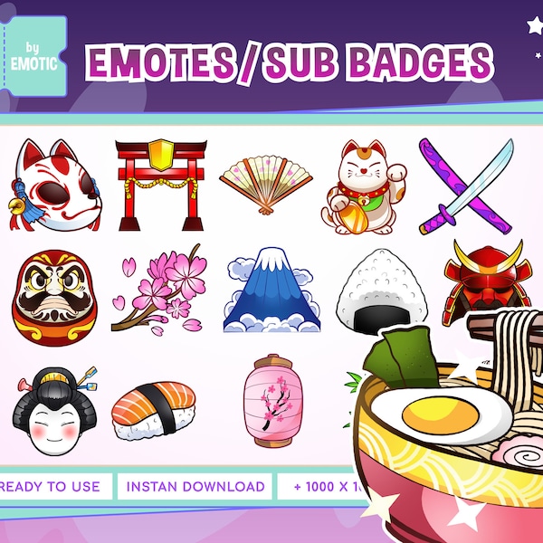 Japanese Emotes Twitch - Etsy Canada