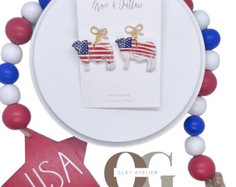 Faith Family Cattle Brahman Cow Flag for 4th of July Independence Day ...