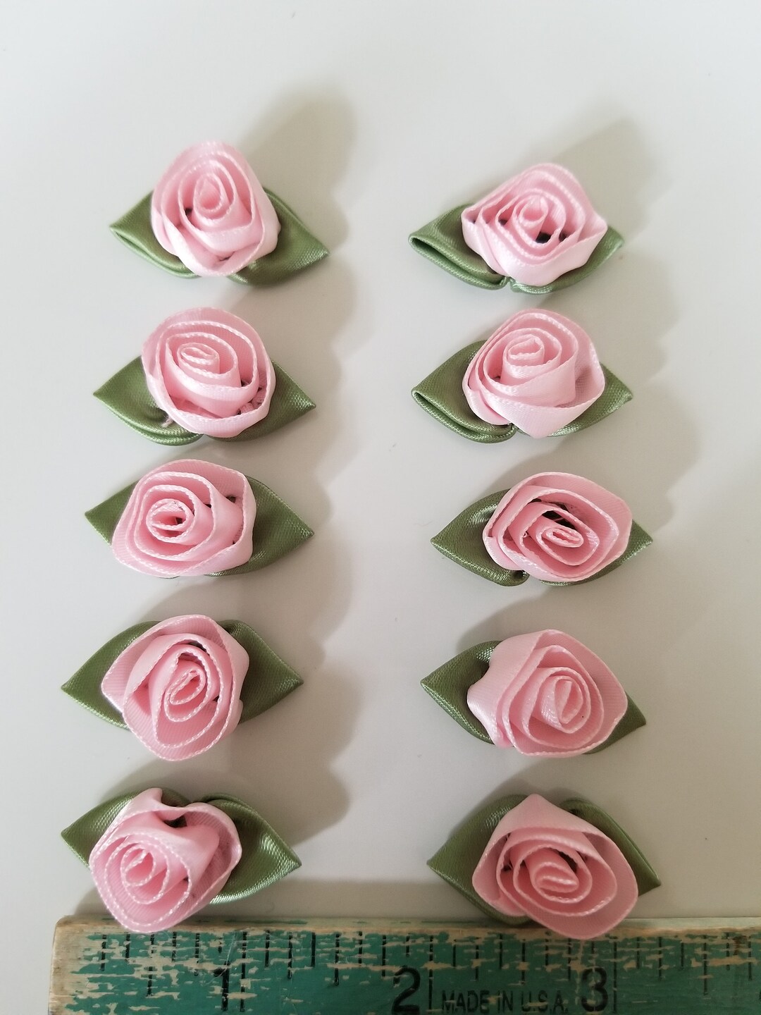 Pink Satin Rosebud Flower Embellishment-gb51635.563.117 Pkg Contains 10 ...
