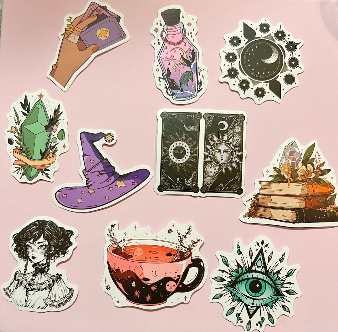 10 Pack of Witchy Stickers, for Water Bottles, Laptops and More - Etsy
