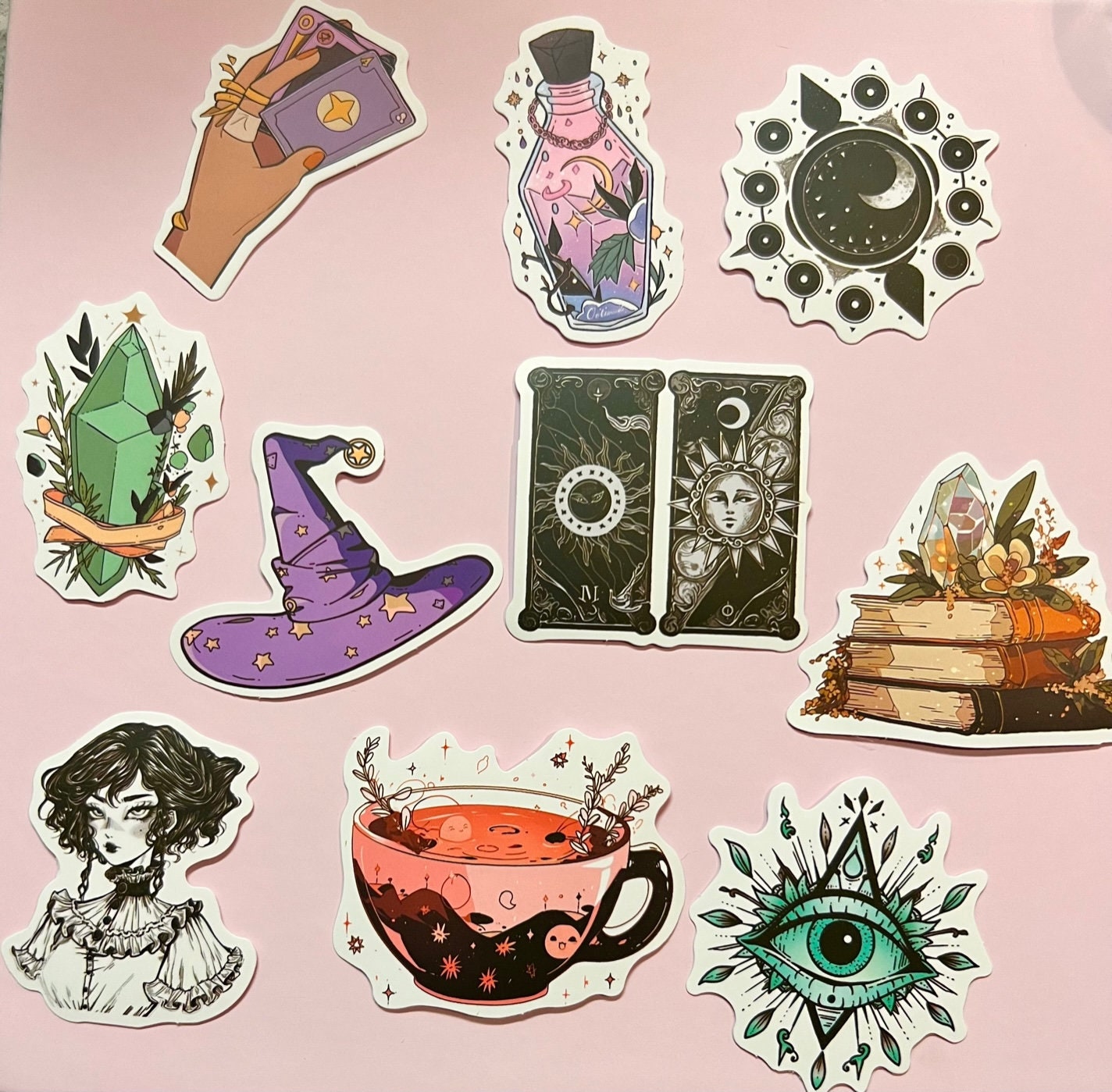 10 Pack of Witchy Stickers, for Water Bottles, Laptops and More - Etsy