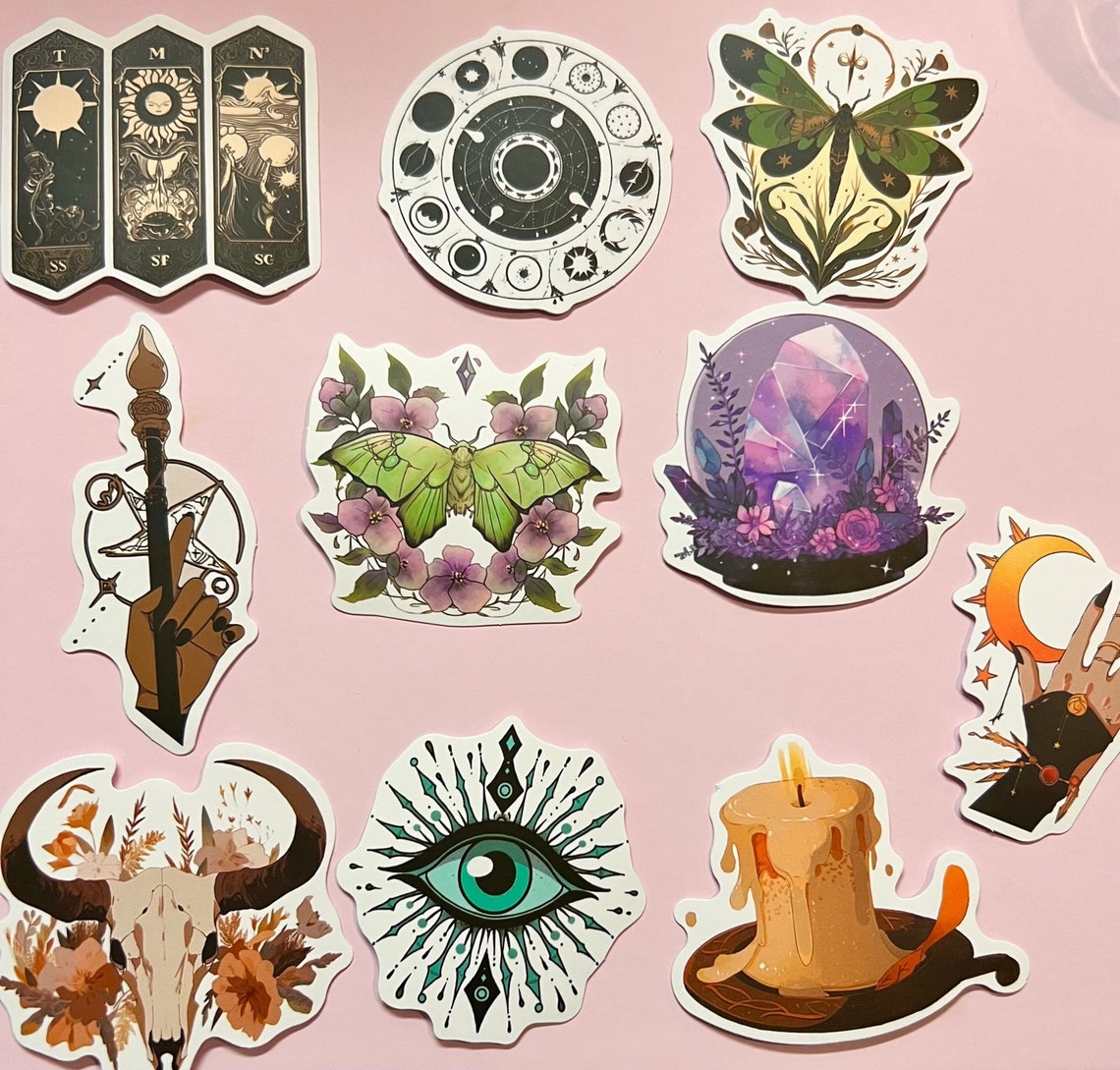 10 Pack of Witchy Stickers, for Water Bottles, Laptops and More - Etsy