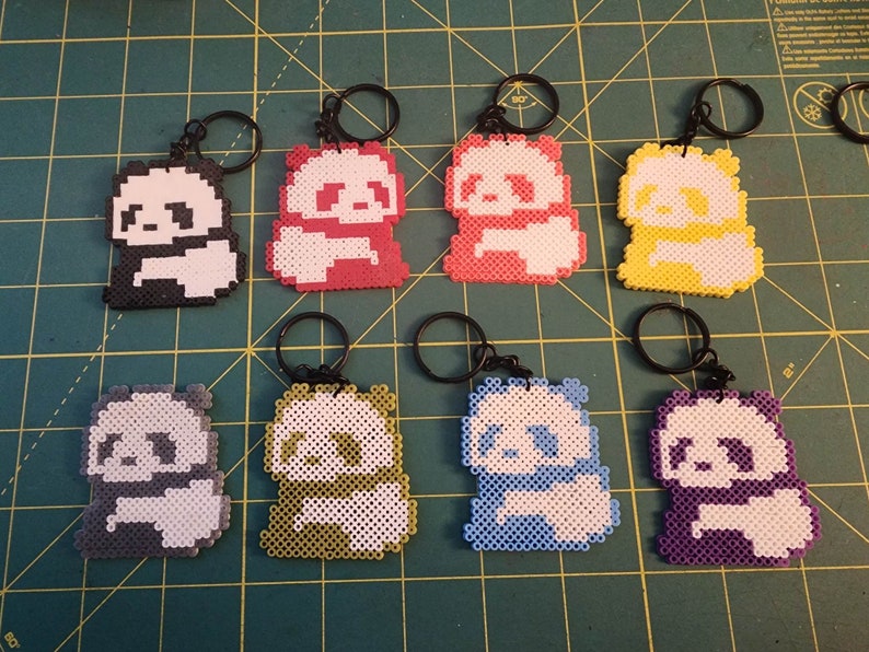 Panda Perler Keychain/magnet - Etsy