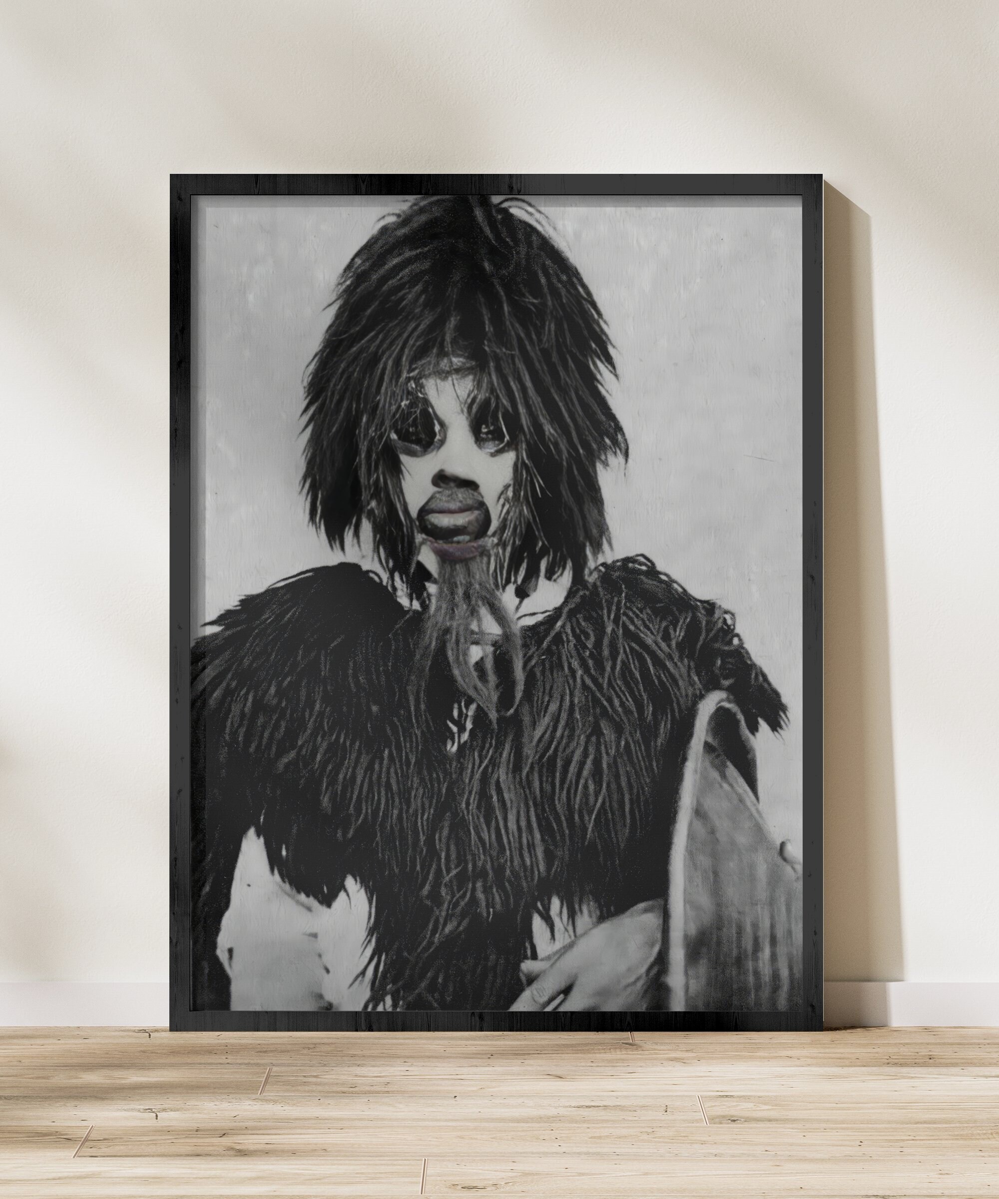 Abstract Gothic Crow Woman Art Print, Black and White Wall Decor, Edgy ...