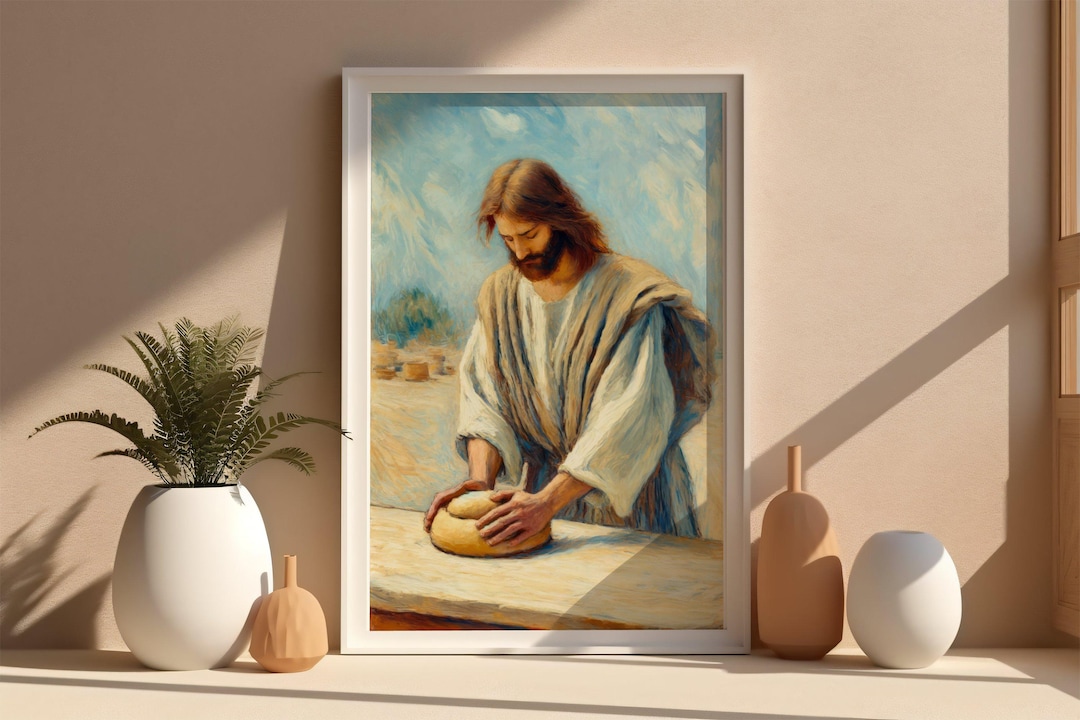 Jesus Bread of Life Digital Art, Religious Home Decor, Inspirational ...