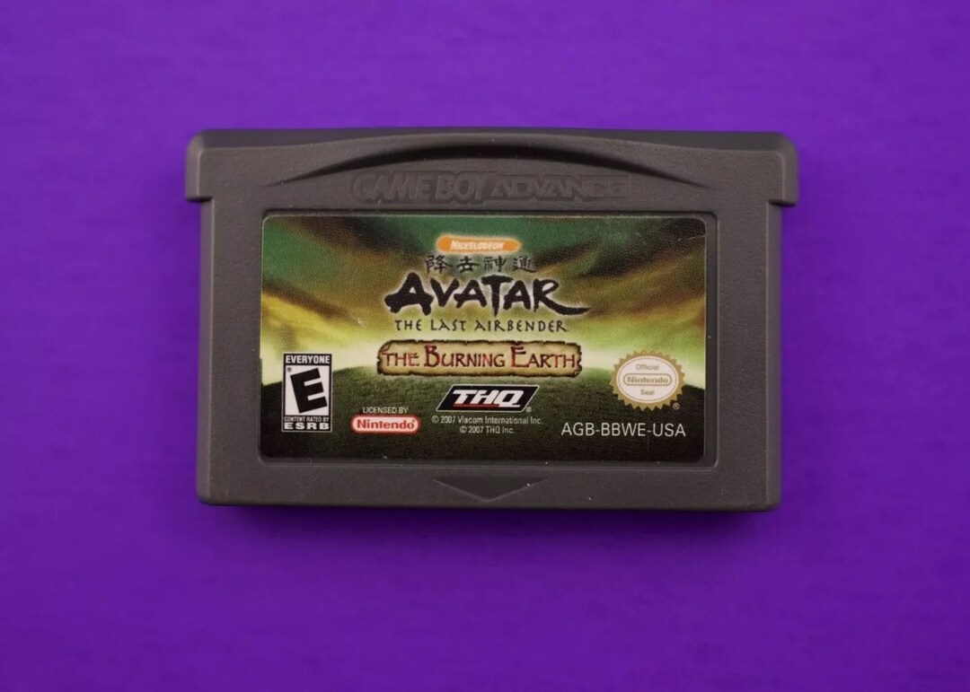 Avatar Last Airbender Game Cartridge Nintendo Gameboy Advance English ...
