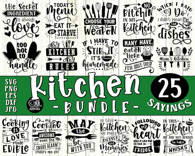 Kitchen SVG Bundle Funny Kitchen Sign Kitchen Quotes and - Etsy