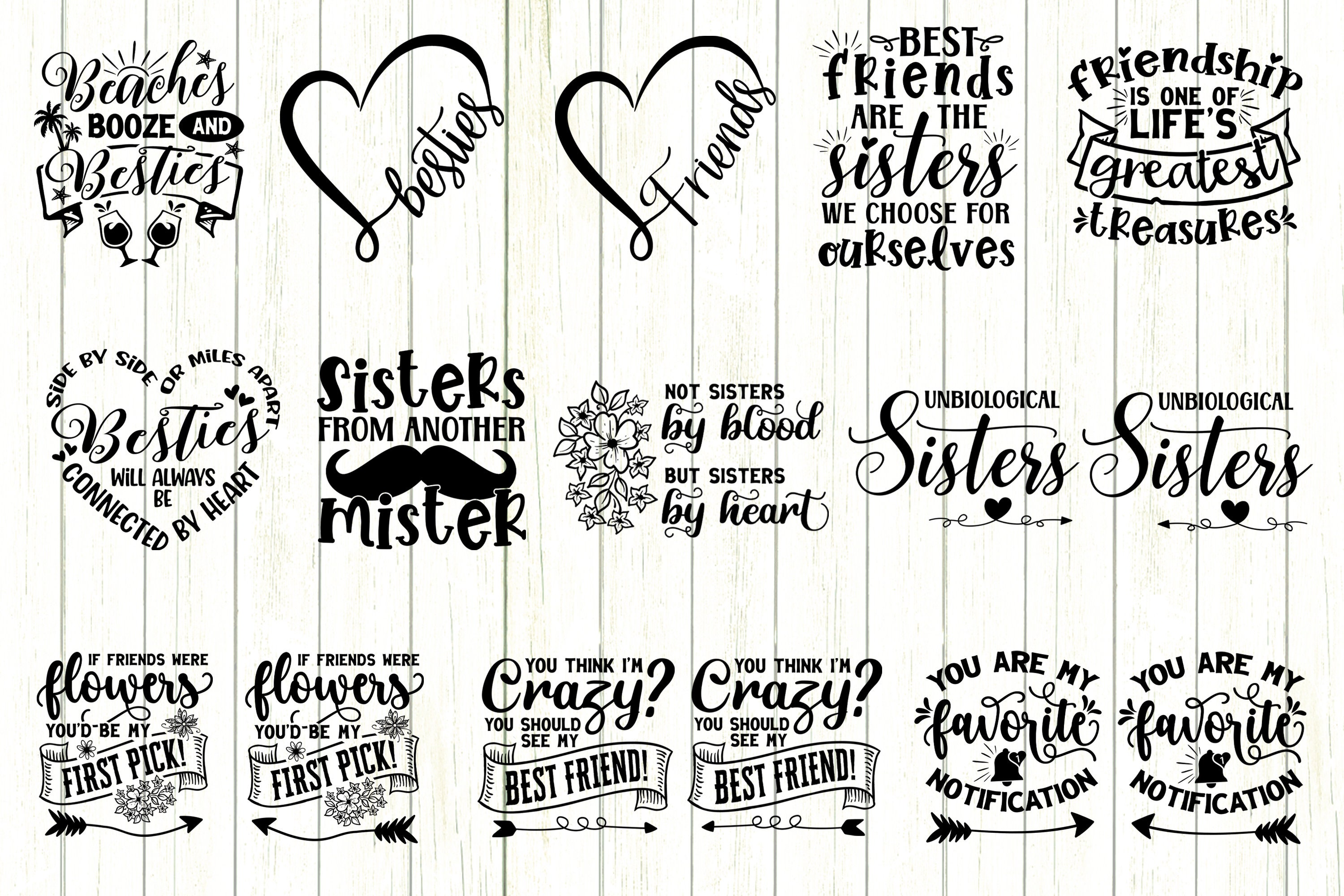 Freundschaft SVG Bundle, Lustige Beste Freund Sprüche, Inspirierende ...