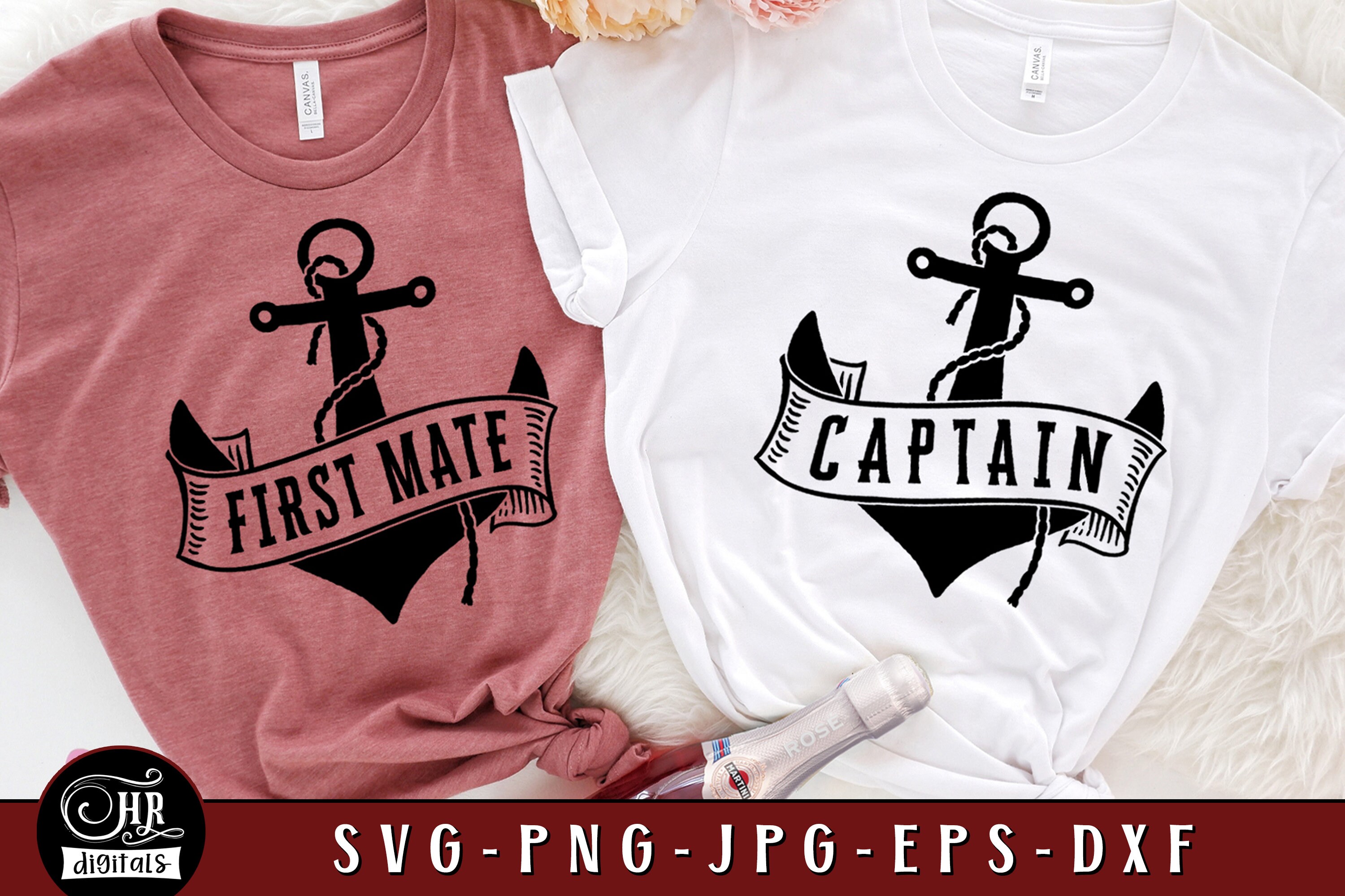 Captain and First Mate SVG, Funny Couples Cruise SVG, Cute Matching ...