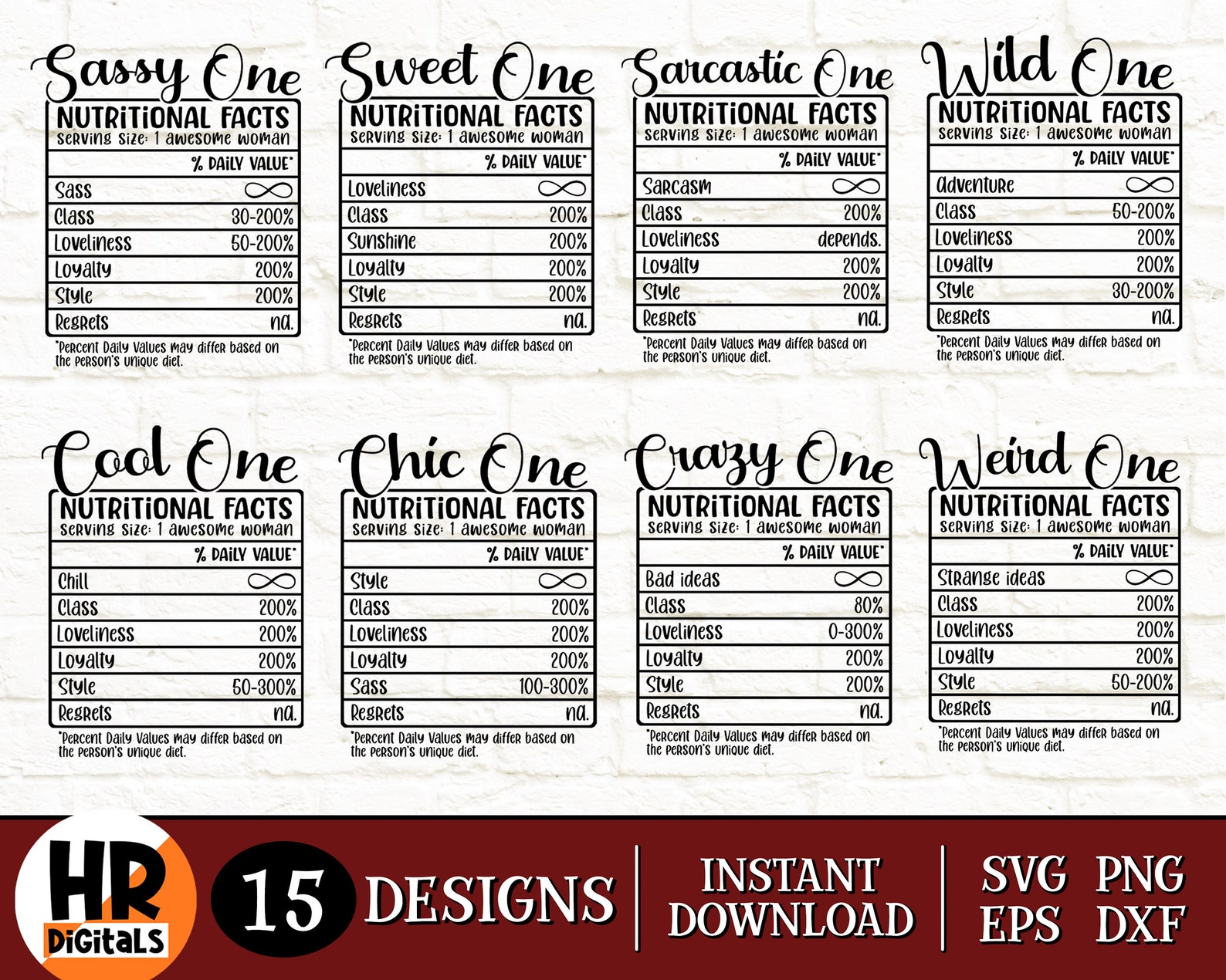 Girls Trip Nutritional Facts Svg Bundle Funny Girls Weekend Matching