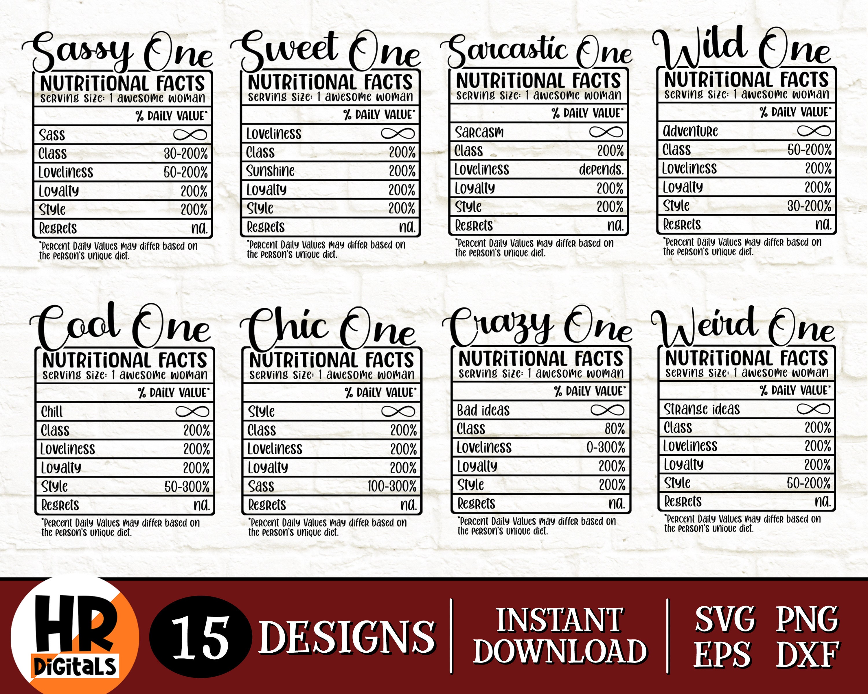 Girls Trip Nutritional Facts SVG Bundle: Funny Weekend Designs (digital ...