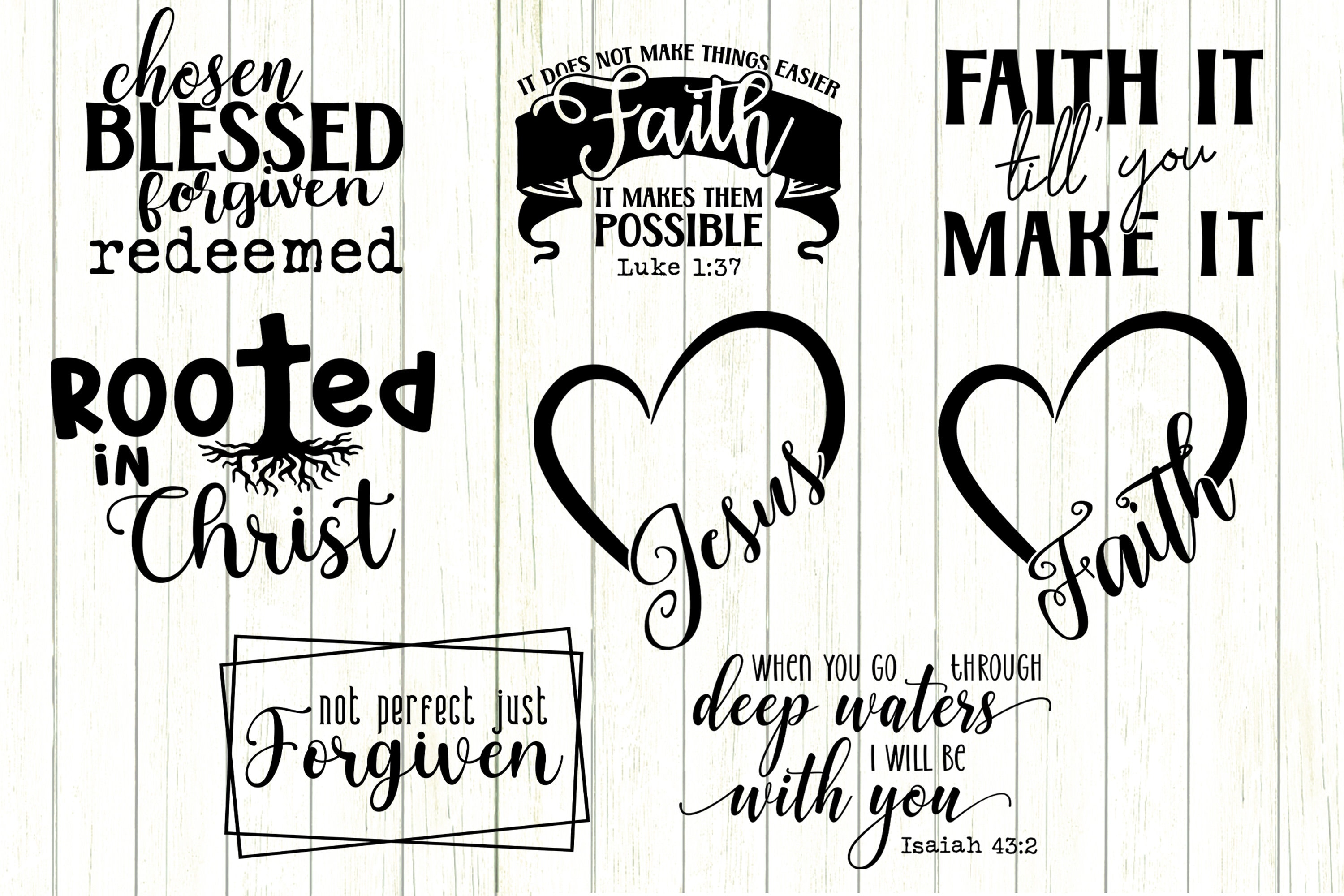 Christian SVG Bundle, Bible Verse Quotes, Faith, Inspirational Sayings ...