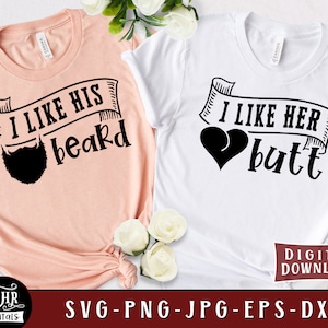 Matching Couple SVG Bundle, Funny Couples Matching SVG, Cute His and ...