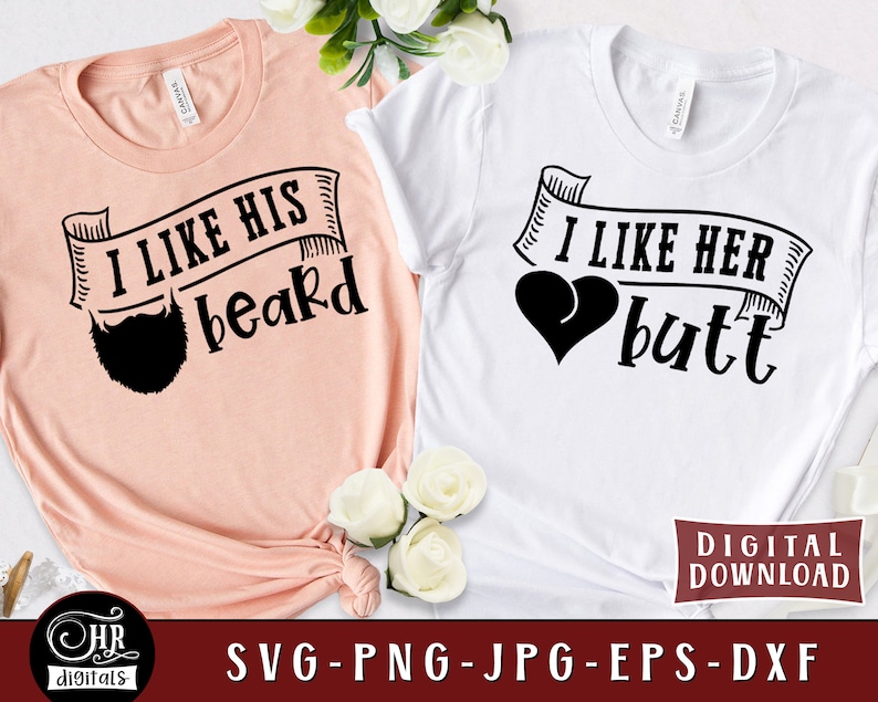 Matching Couple SVG Bundle, Funny Couples Matching SVG, Cute His and ...