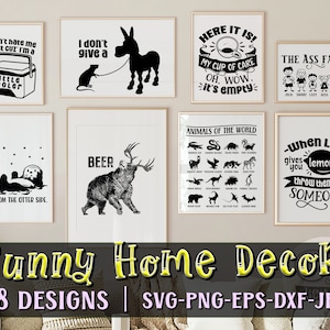 Funny Home Decor Bundle, Funny Wall Art, Dad Jokes, Bad Puns, Sarcastic ...