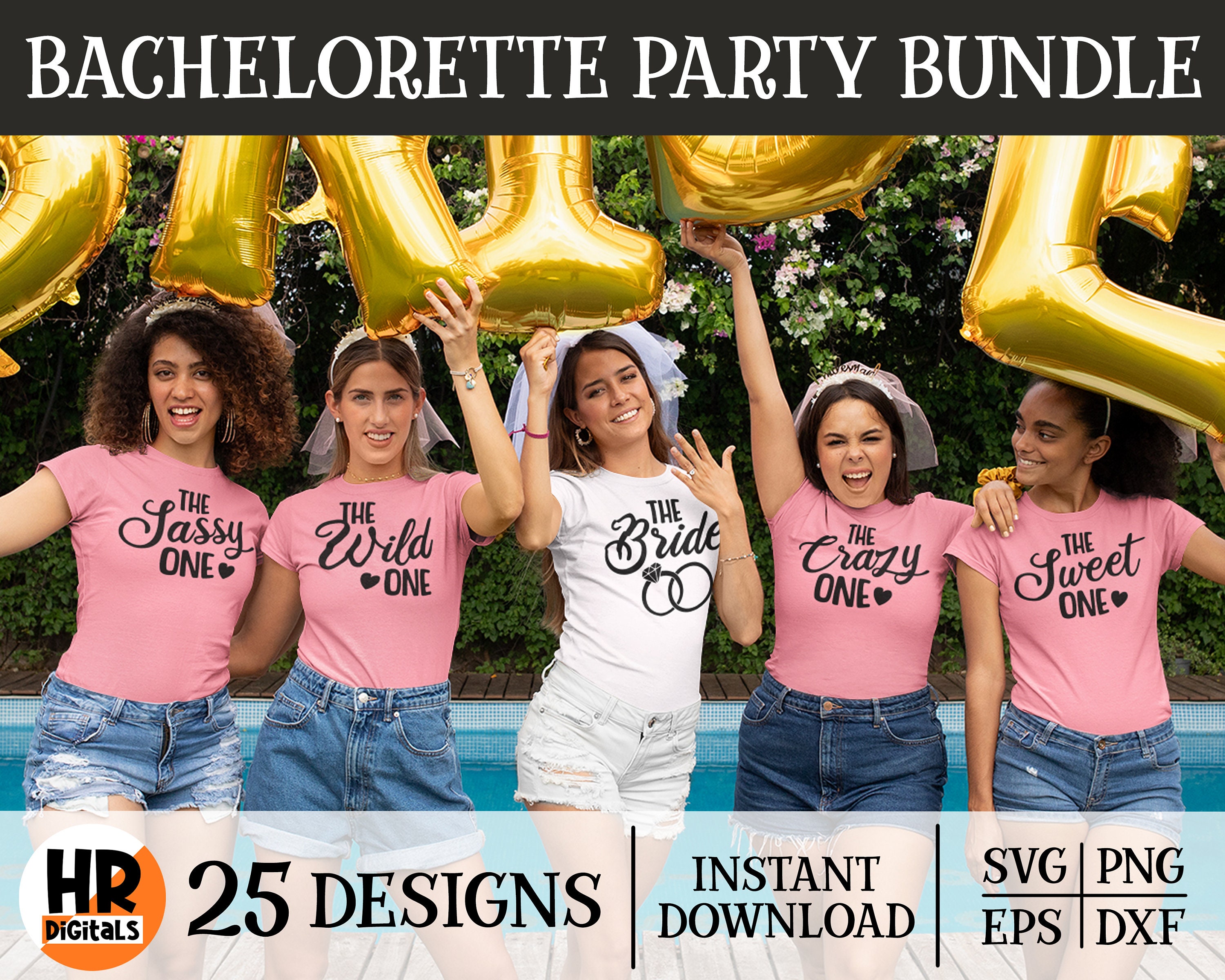 Bachelorette Party SVG Bundle the Wild One Matching Bridal - Etsy