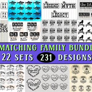 Matching Designs SVG Bundle, Matching Couples, Matching Family ...