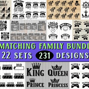 Matching Designs SVG Bundle, Matching Couples, Matching Family ...