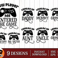 Leveled up Svg, Game Controller, Dad Svg, Father Svg Png, Gaming Svg ...