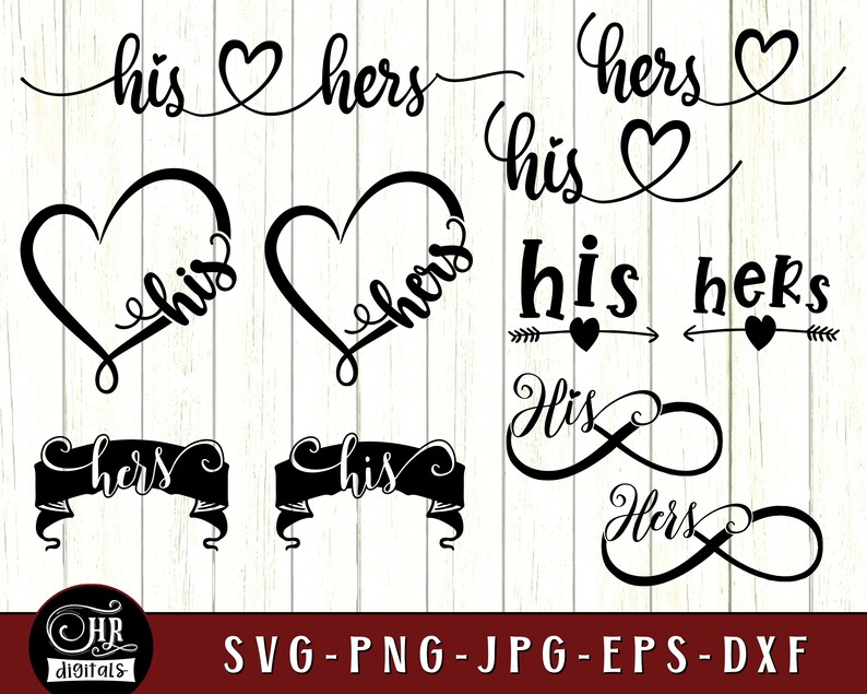 His and Hers SVG Bundle Couples Gift Idea Husband Wife - Etsy