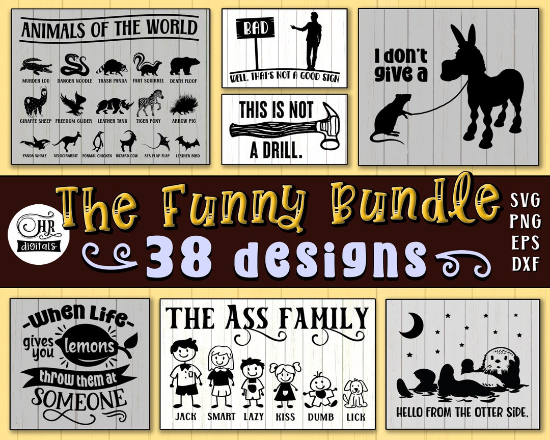 Funny Sarcastic SVG Bundle: Humor Quotes, Puns (digital Files) - Etsy