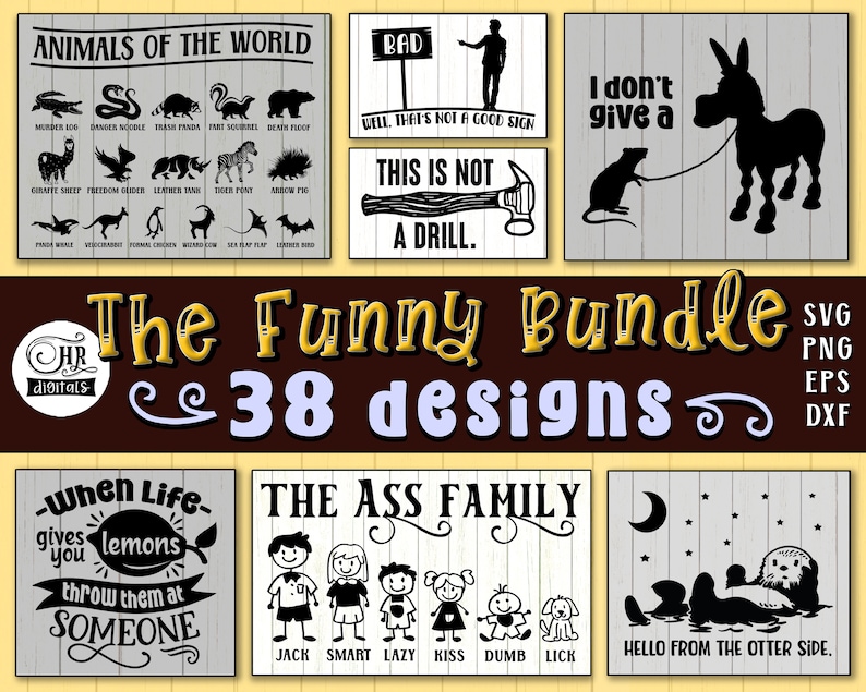 Funny SVG Bundle Sarcastic Humor SVG Puns Dad Jokes - Etsy