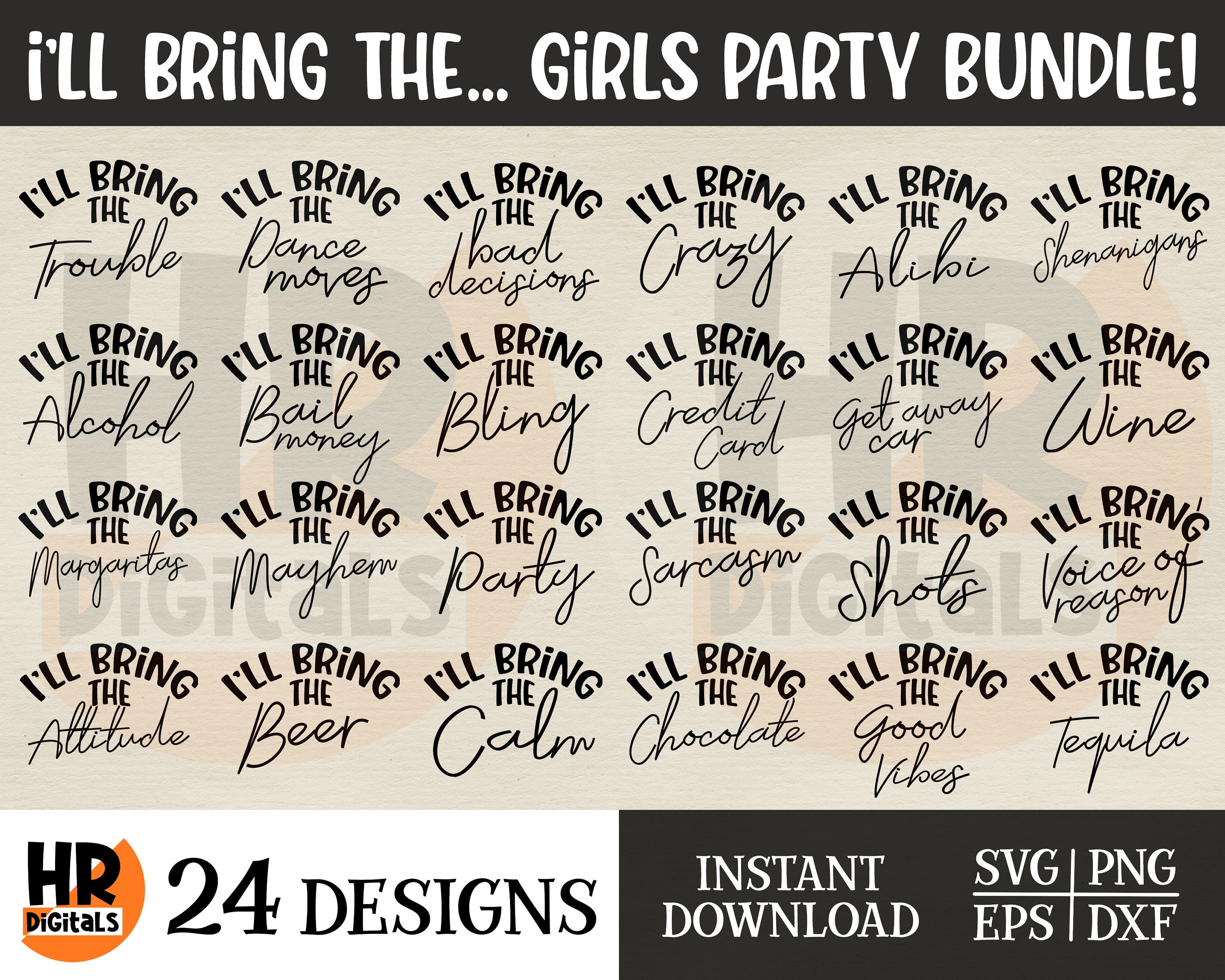 I'll Bring the SVG Bundle, Girls Weekend, Png Eps Dxf Cut File Cricut ...