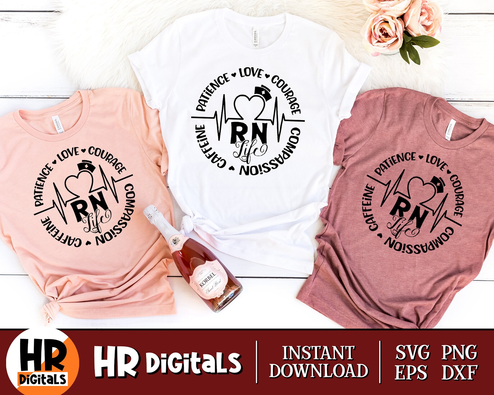 Nurse Life SVG Bundle, Funny Registered Nurse Heartbeat, Nursing ...