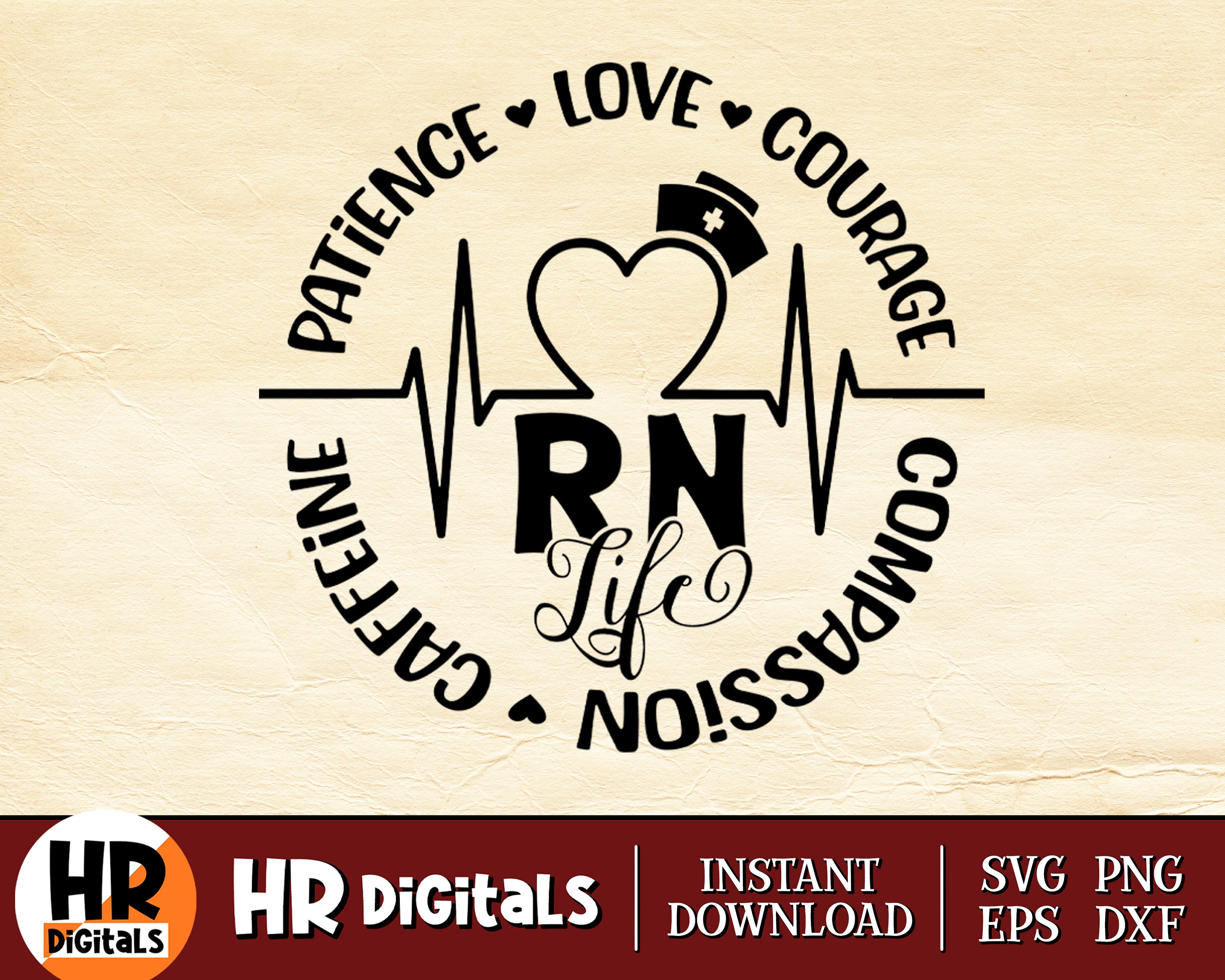 Nurse Life SVG Bundle, Funny Registered Nurse Heartbeat, Nursing ...
