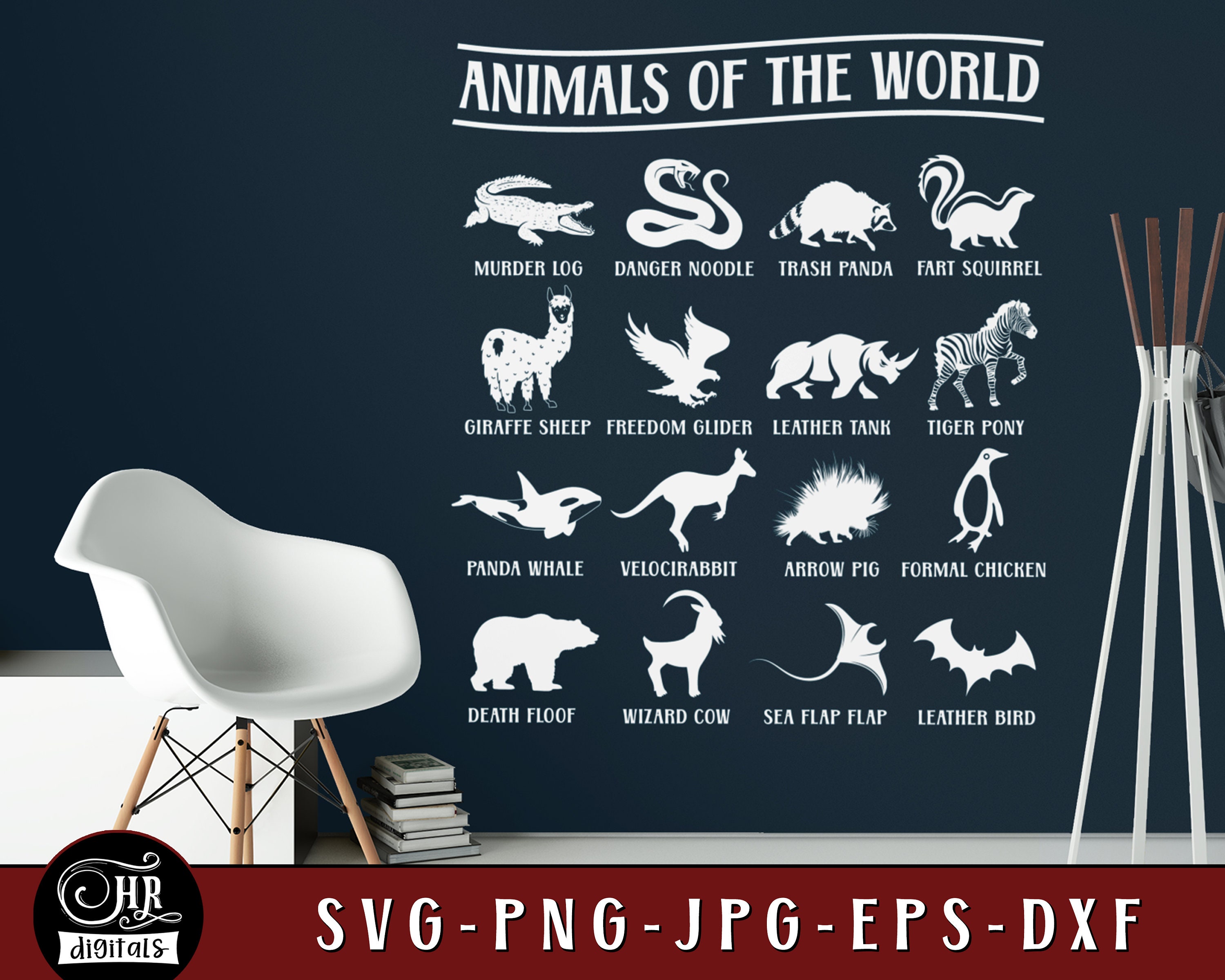Animals of the World SVG Bundle Funny Animal Names SVG - Etsy