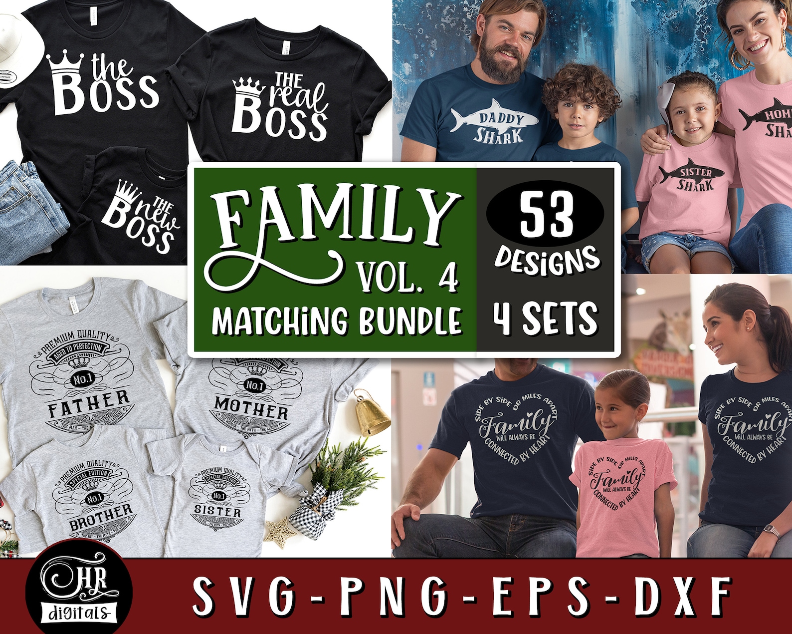 Matching Family SVG Bundle Family Outfit SVG Mommy and Me - Etsy