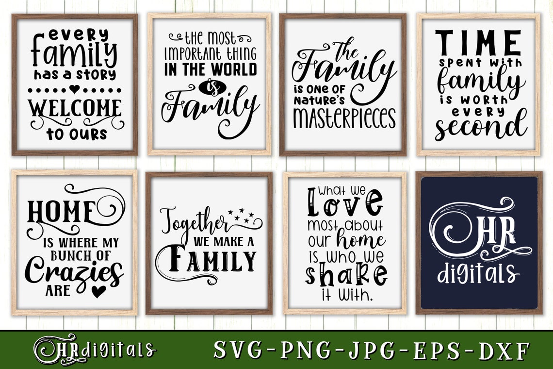 Family Sayings SVG Bundle Family Quotes Home Decor Rustic - Etsy