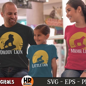 Lion Family SVG Bundle, Daddy Lion Mama Lion Baby Lion, Matching Family ...