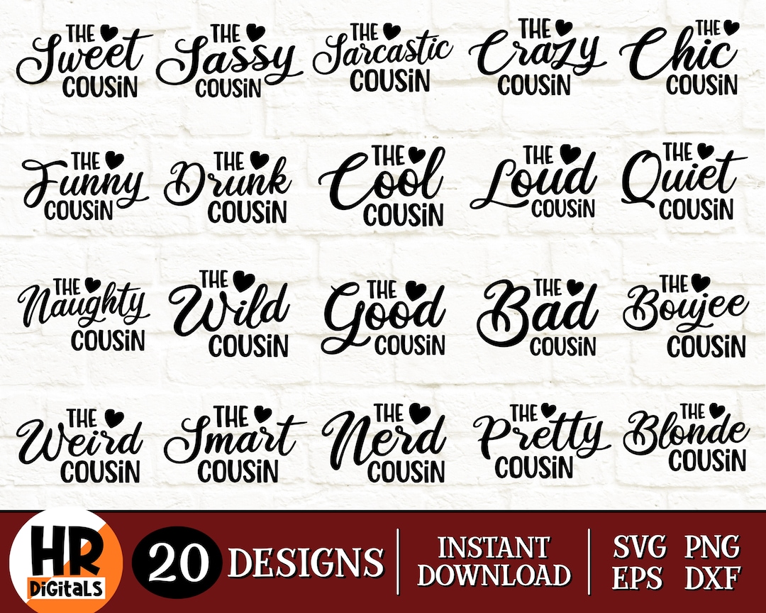 Cousins SVG Bundle, Funny Cousins, Cousins Trip, Matching Cousins ...