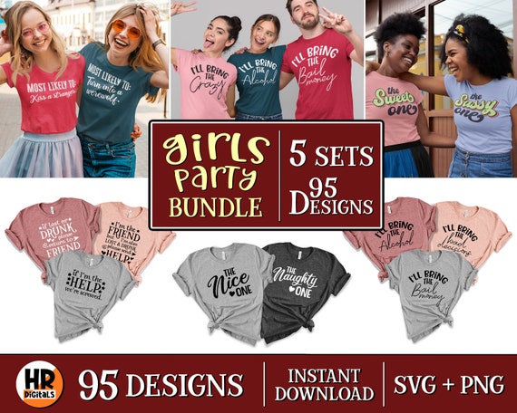 Girls Party SVG PNG Bundle Bachelorette Party Funny Girls - Etsy