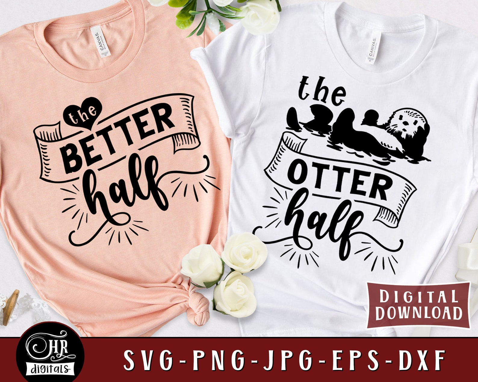 Matching Couple SVG Bundle, Funny Couples Matching SVG, Cute His and ...