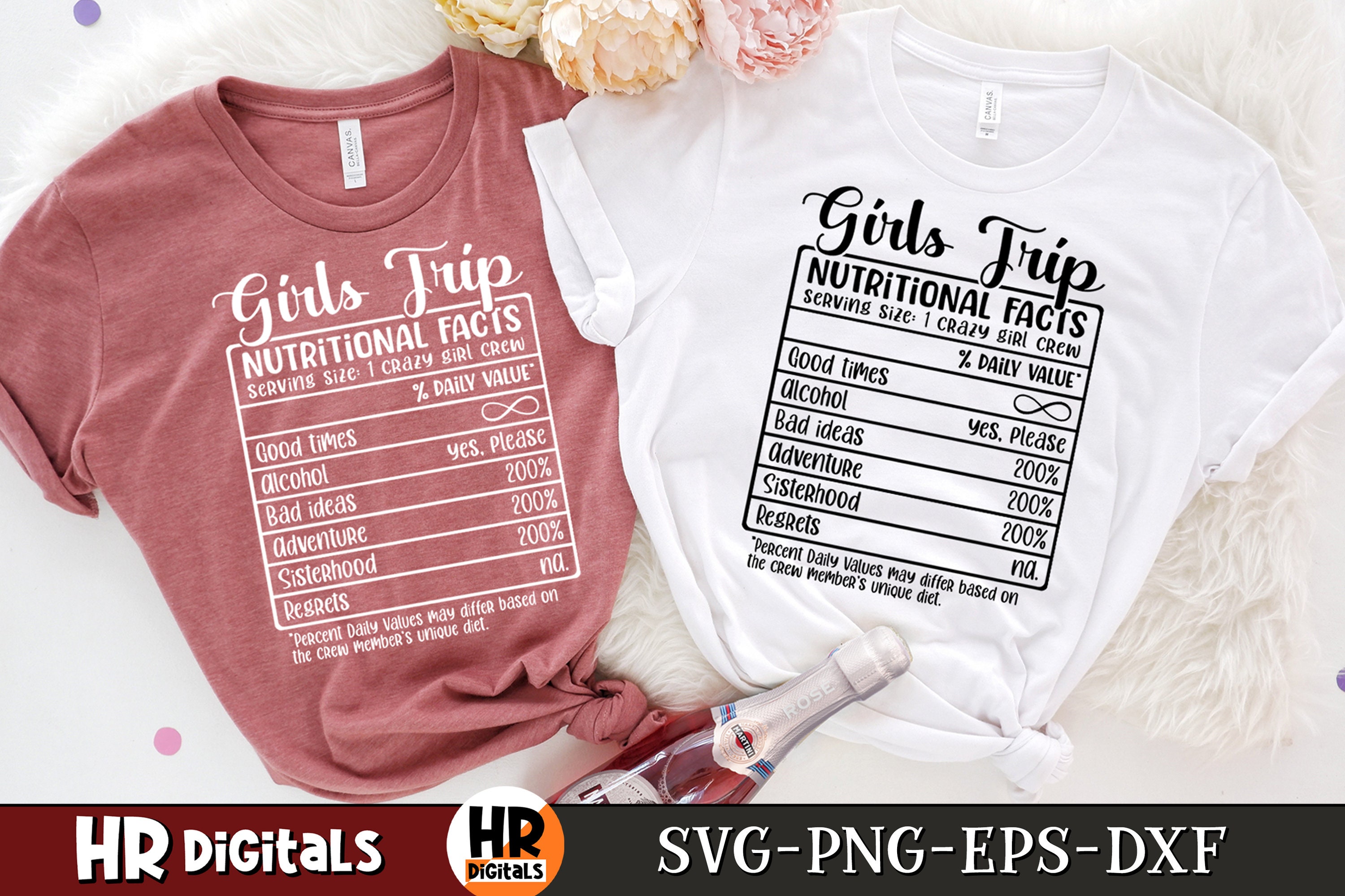 Girls Trip Nutritional Facts SVG Bundle Funny Girls Weekend - Etsy