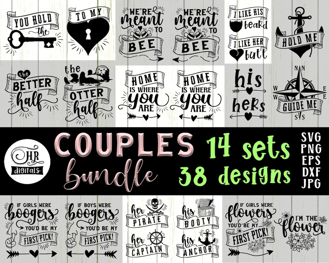 Matching Couple SVG Bundle Funny Couples Matching SVG Cute - Etsy