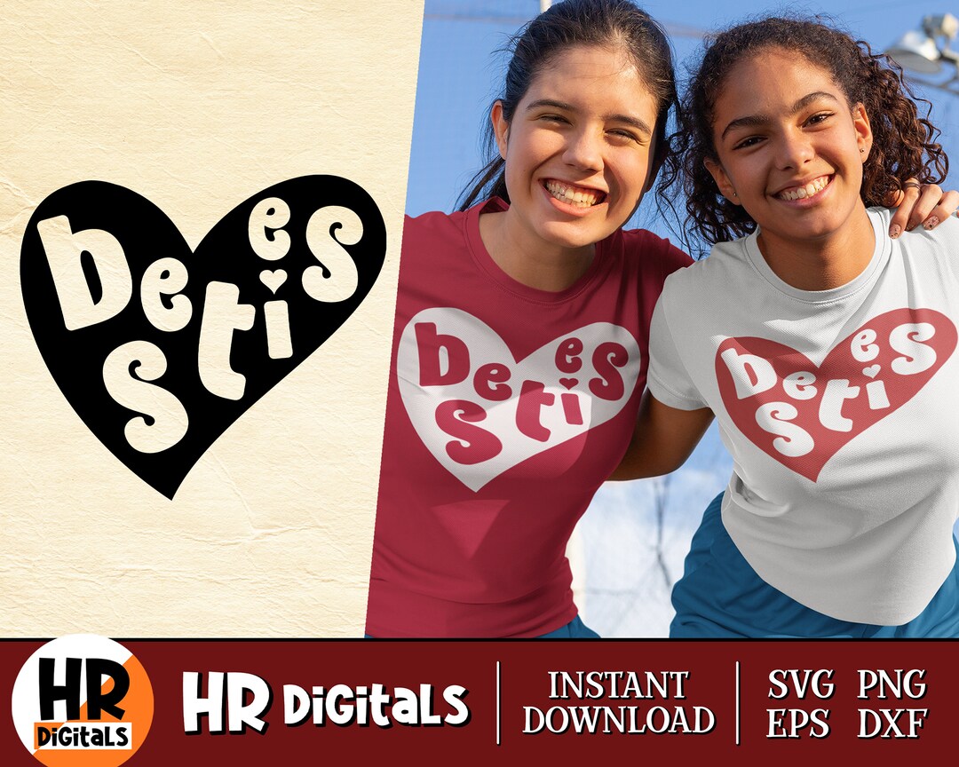 Besties SVG, Matching Hearts, Best Friends, Gift for Bestie, BFF ...