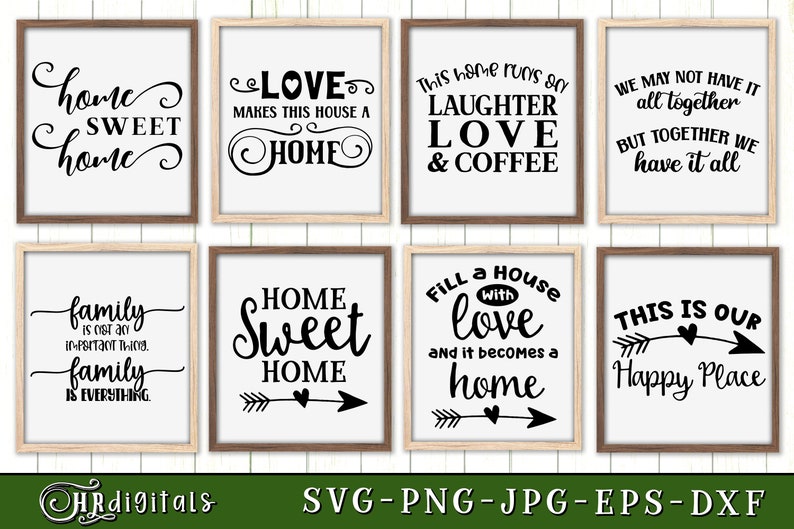Family Sayings SVG Bundle Family Quotes Home Decor Rustic - Etsy