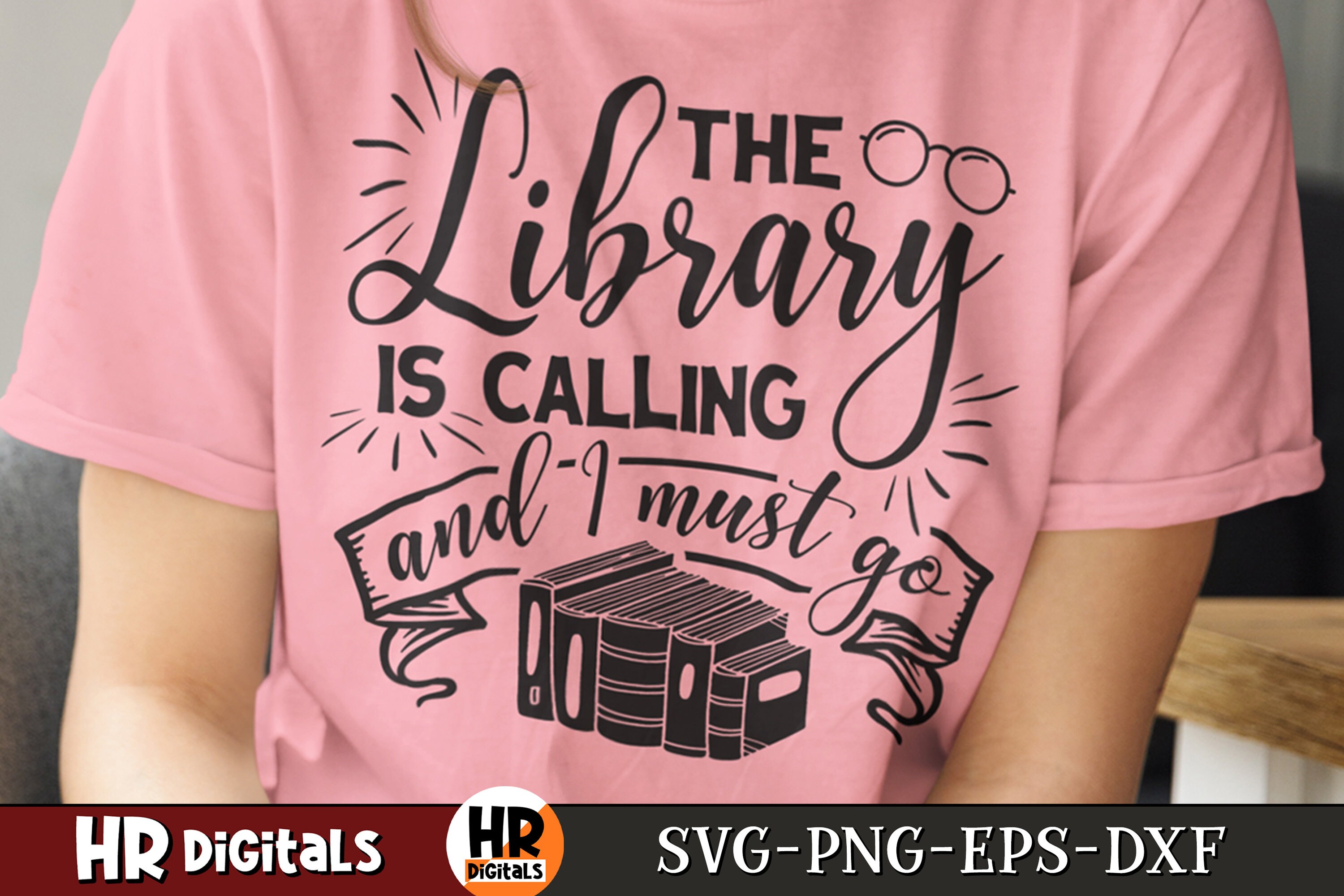 Funny Reading SVG, Book Lover, the Library is Calling and I Must Go ...