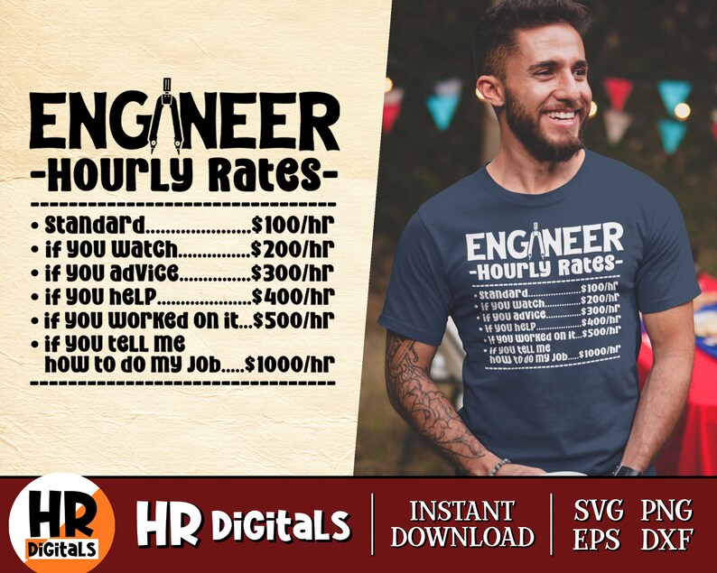 Engineer SVG Funny Engineering Humor SVG Engineer Hourly - Etsy