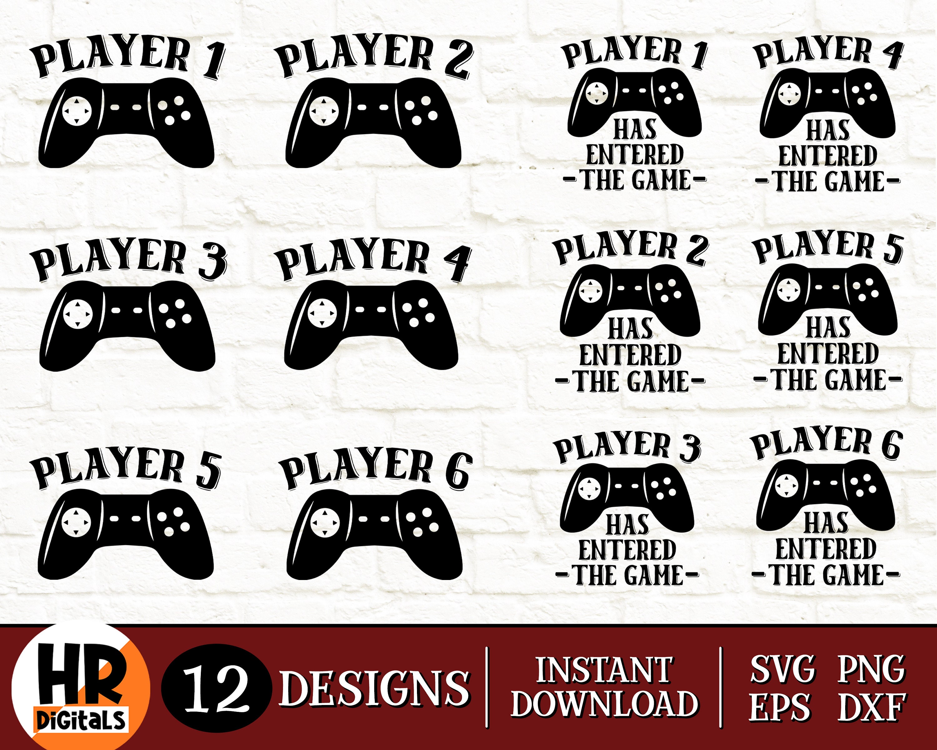 Funny Matching Family SVG Bundle Player 1 Player 2 Has - Etsy