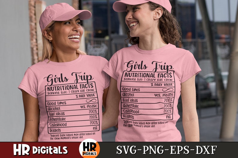 Girls Trip Nutritional Facts Svg Bundle Funny Girls Weekend Etsy